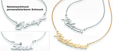 Namensschmuck - Schmuck mit eigenem Namen online günstig kaufen - Ch ...