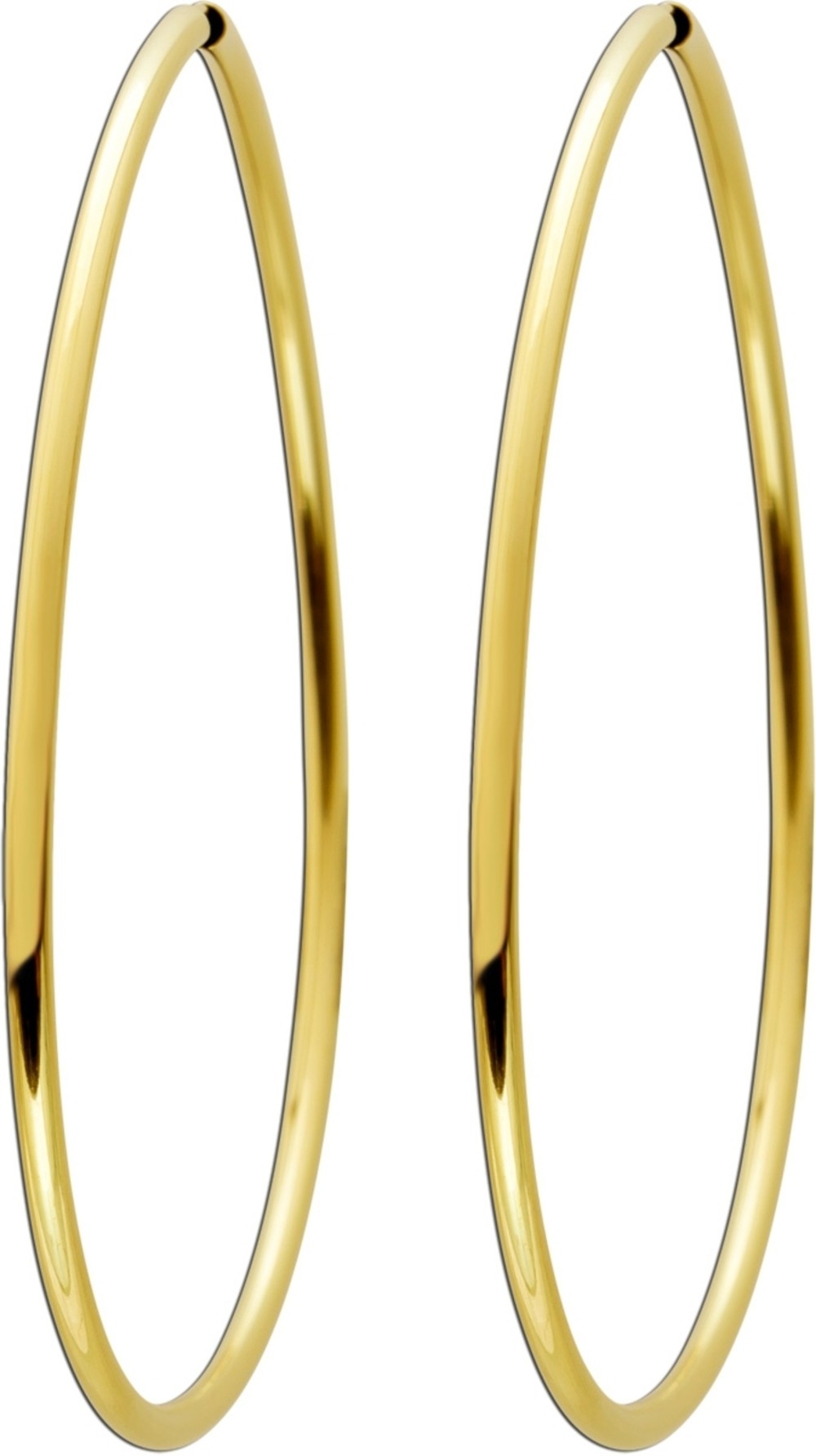 Creolen Gelbgold 585 14 Karat halbmassiv - Ch. Abramowicz